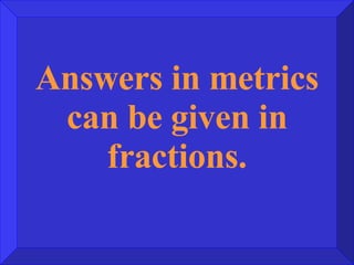 Metric Jeopardy | PPT