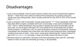 Line of code metrics. Software metrics and estimation | PPT