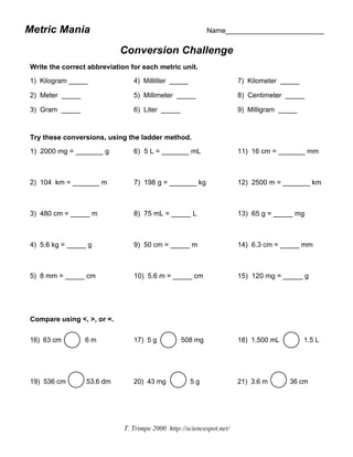 Metriccnvsn2 | PDF