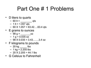 Metric conversion lab | PPT
