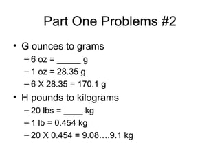 Metric conversion lab | PPT