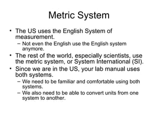 Metric conversion lab | PPT