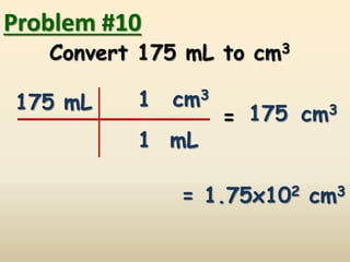 Metric conversion practice | PDF | Physics | Science