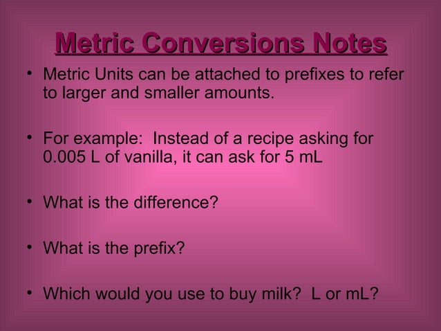 Metric Conversions | PPT | Physics | Science