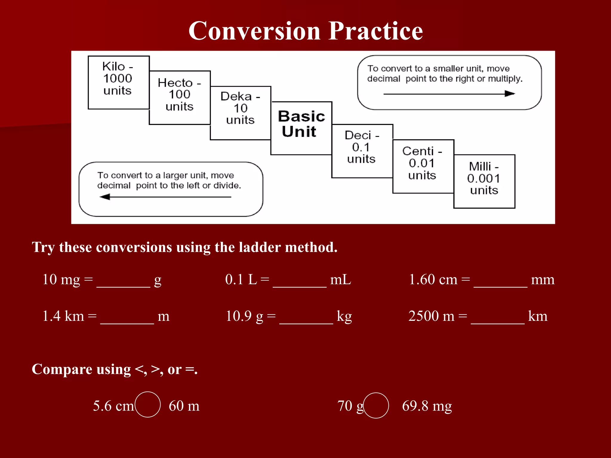 Metric conversions 2010 | PPT