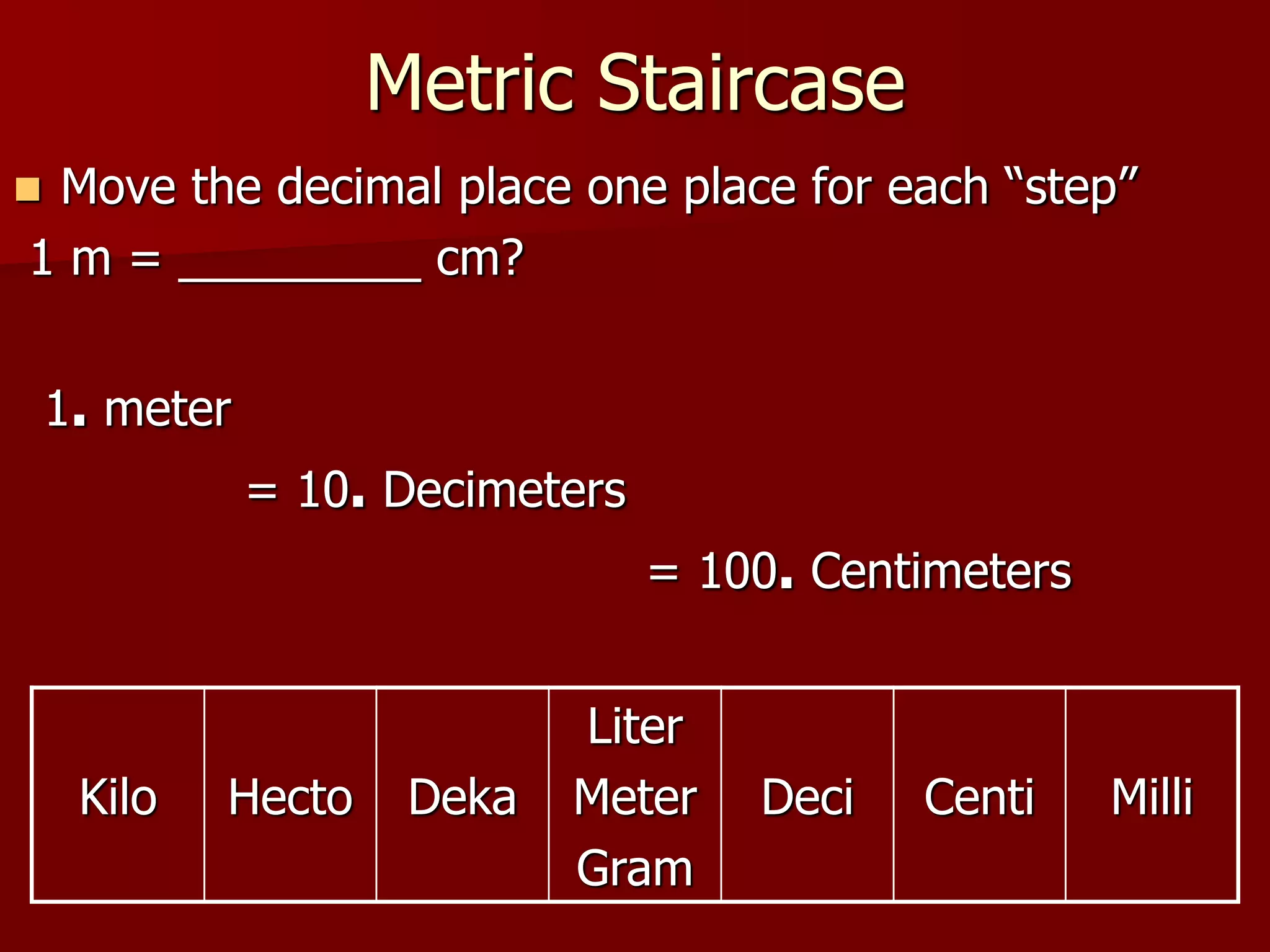 Metric conversions 2010 | PPT