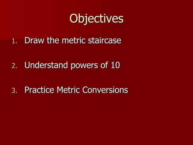Metric conversions 2010 | PPT