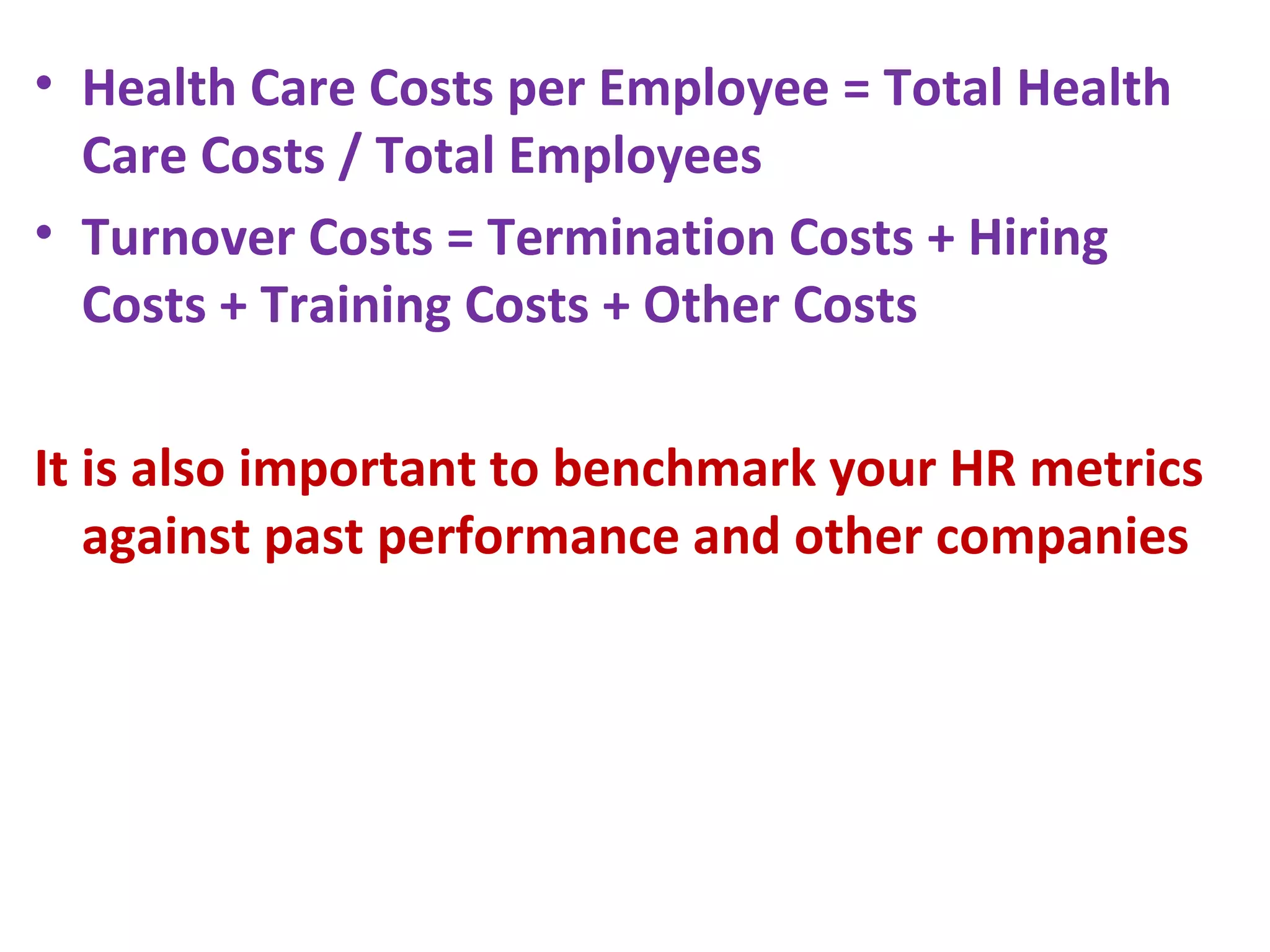 Metric for human resource management | PPT