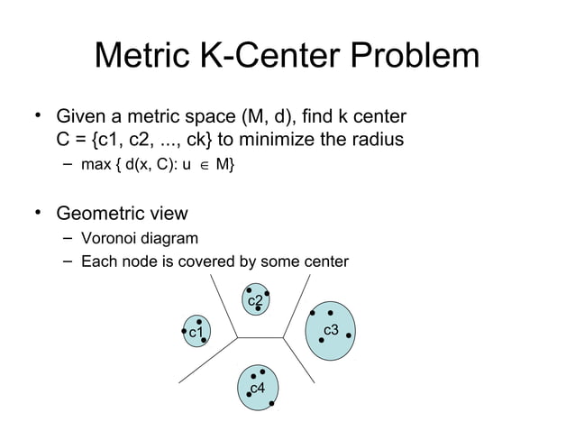 Metric k center | PPT