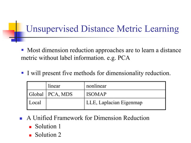 Metric Learning Survey Slides | PDF