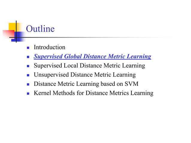 Metric Learning Survey Slides | PPT
