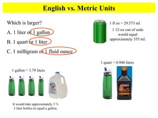 Metric Length Mass and Volume | PPT