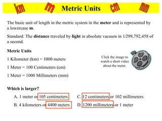 Metric Length Mass and Volume | PPT