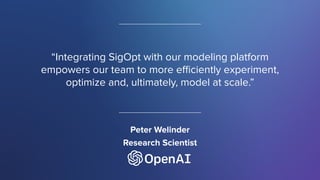 Metric Management: a SigOpt Applied Use Case | PPT