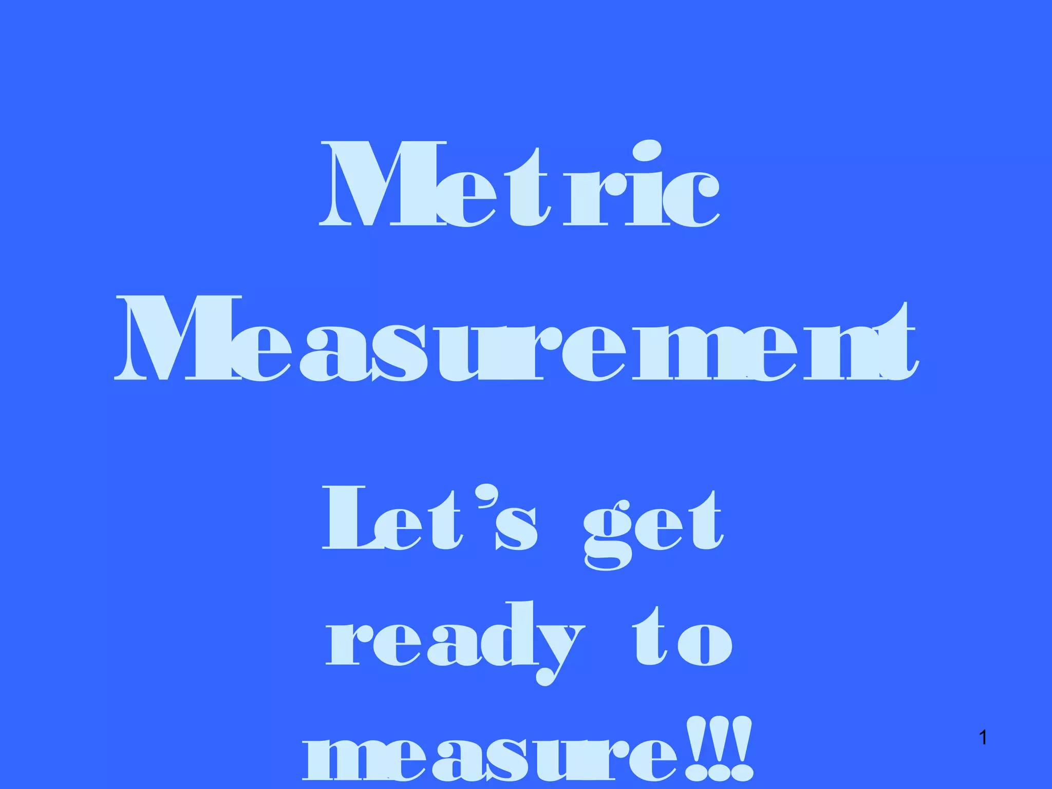 Metric measurement | PPT