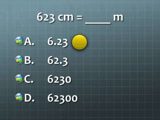 Metric measurement clickers | PPTX