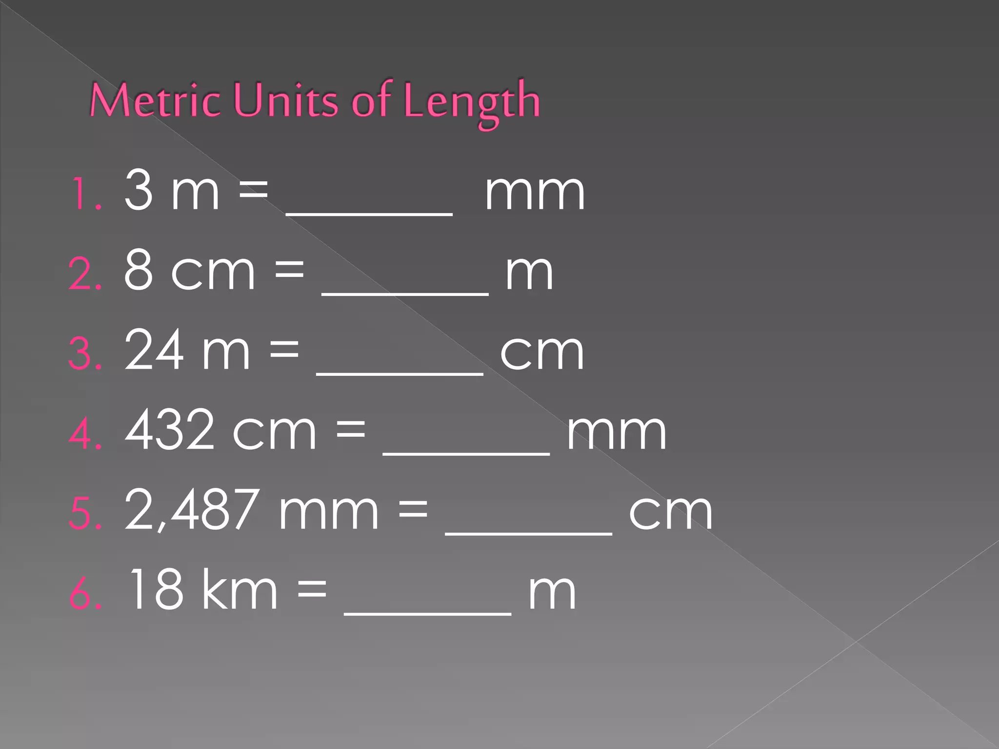 Metric measurement conversions review | PPTX | Physics | Science