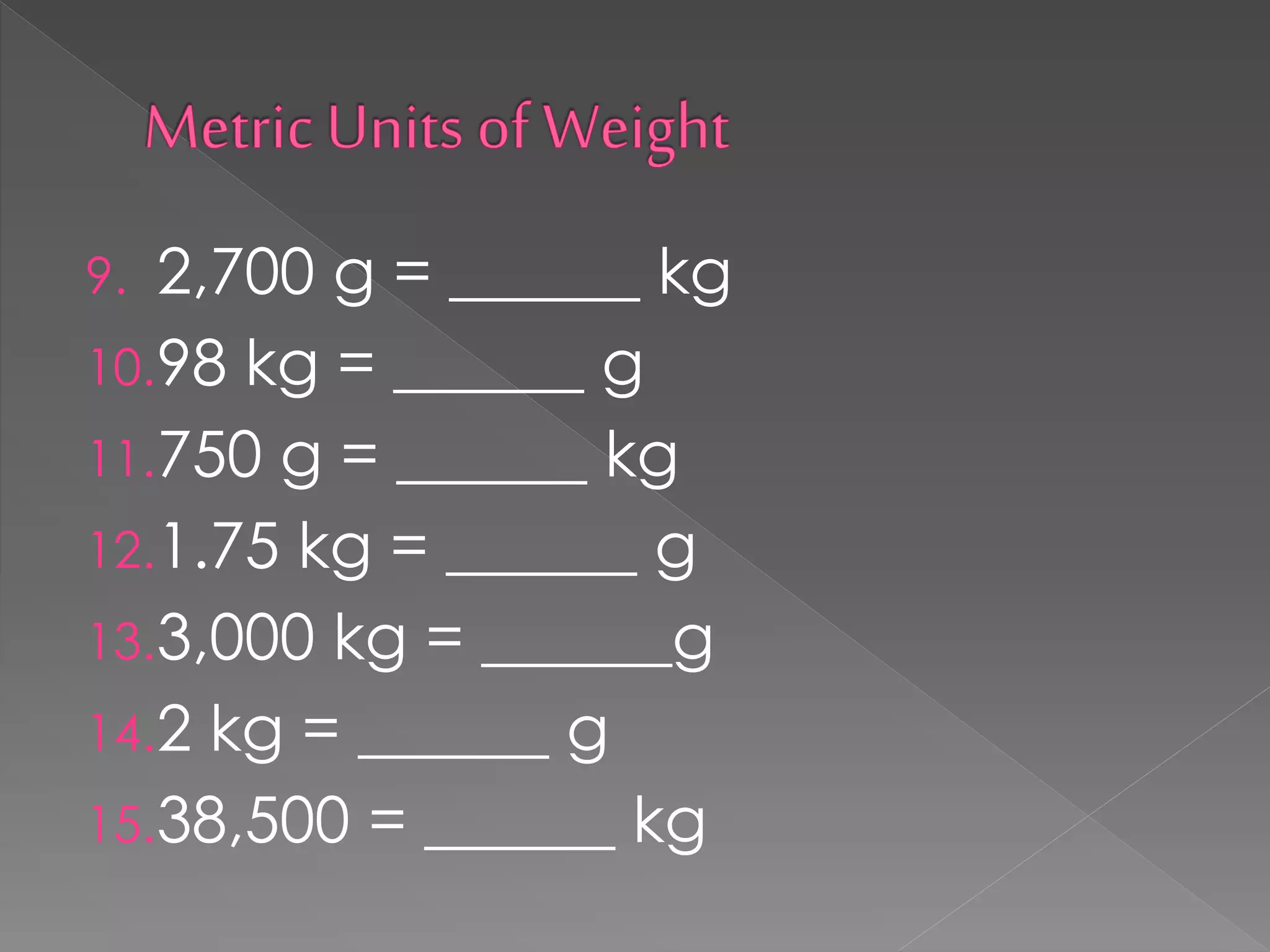 Metric measurement conversions review | PPTX | Physics | Science