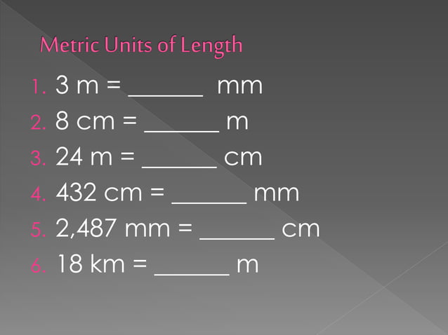 Metric measurement conversions review | PPTX | Physics | Science