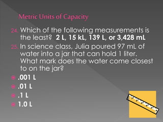 Metric measurement conversions review | PPTX | Physics | Science