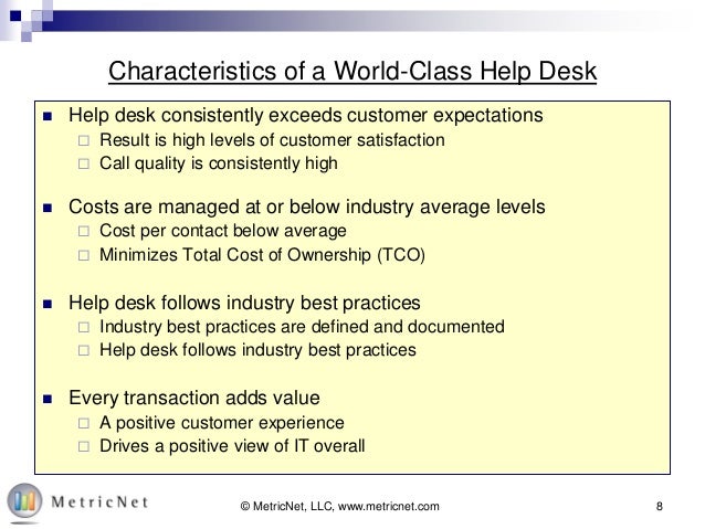 Free Help Desk Training Series | Help Desk Best Practices | Metricnet…