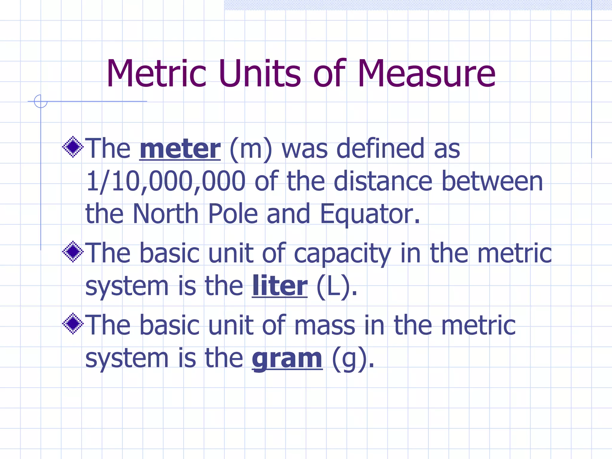 Metric notes | PPT
