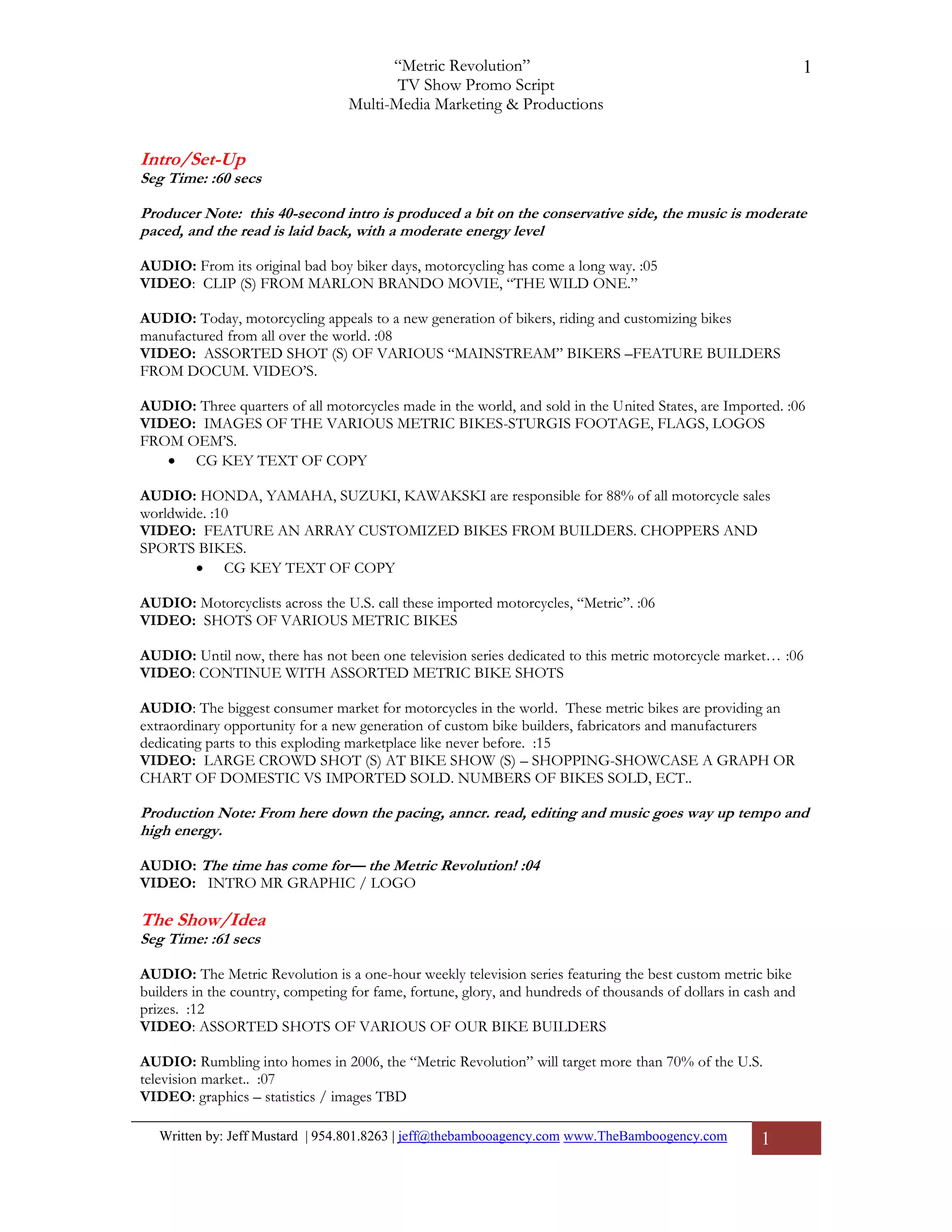 Metric revolution script_final | PDF