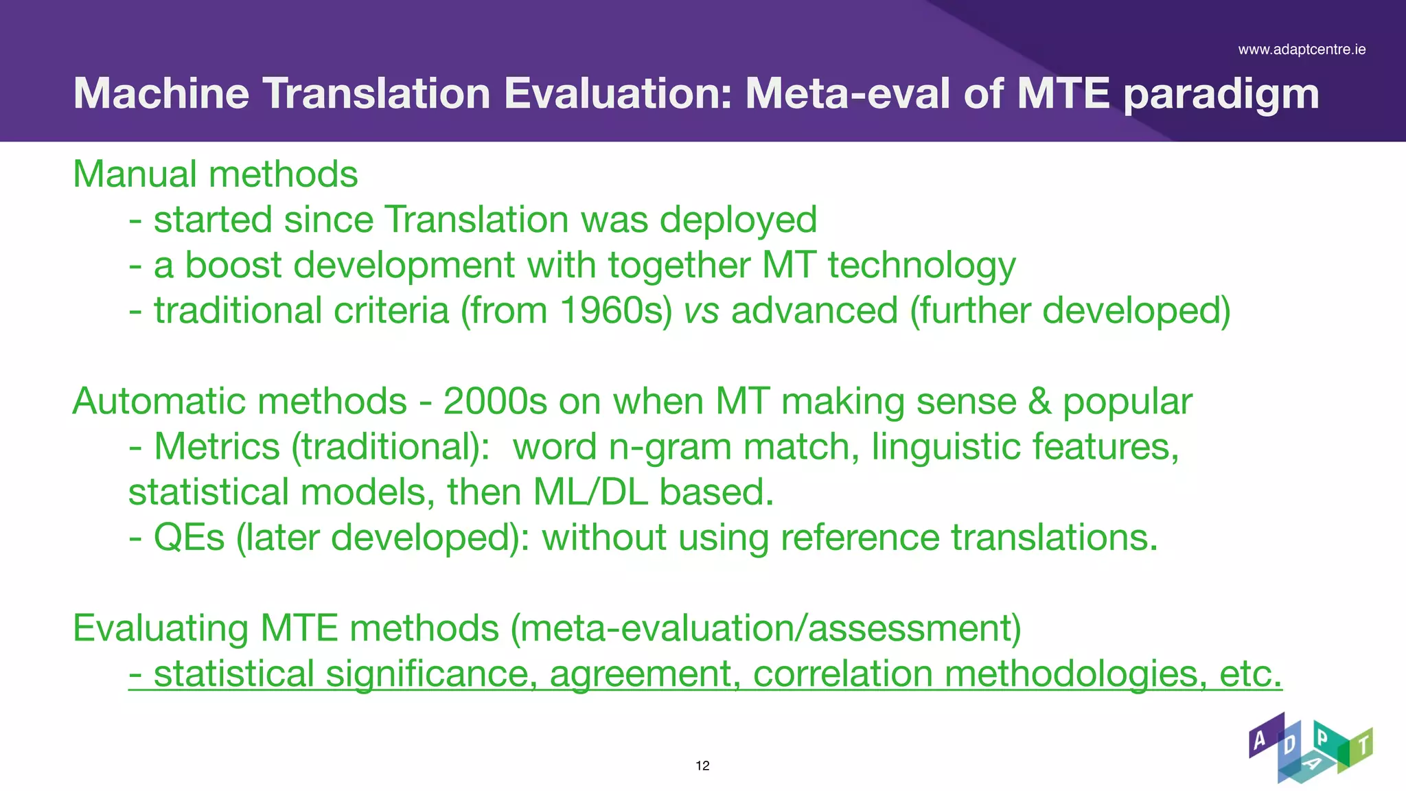Meta-evaluation of machine translation evaluation methods | PDF | Computer Software and ...