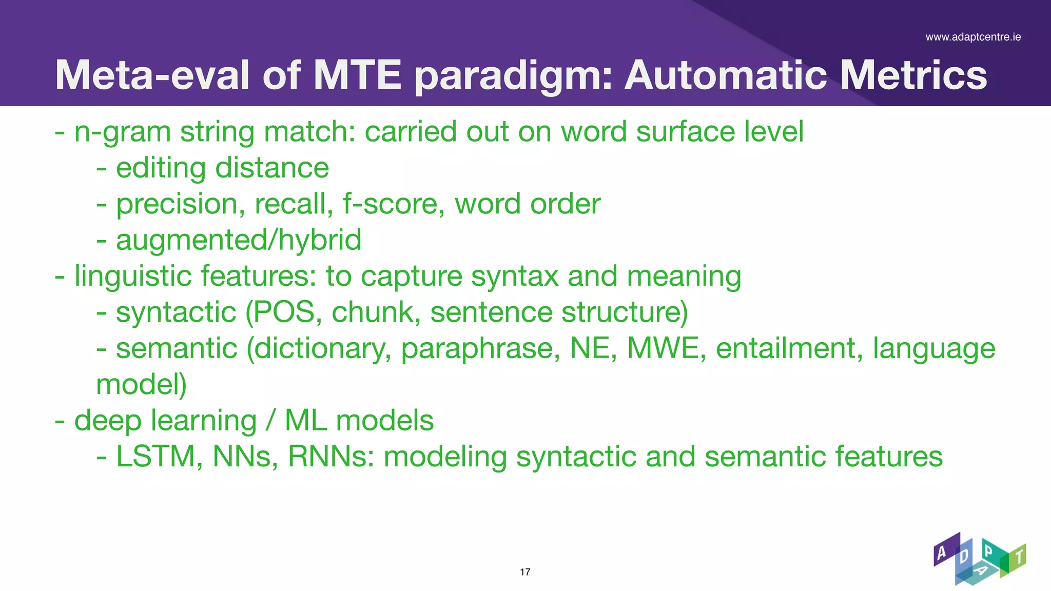Meta-evaluation of machine translation evaluation methods | PDF | Computer Software and ...
