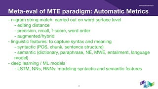 Meta-evaluation of machine translation evaluation methods | PDF | Computer Software and ...