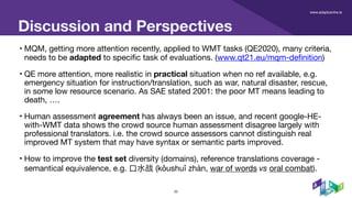 Meta-evaluation of machine translation evaluation methods | PDF | Computer Software and ...