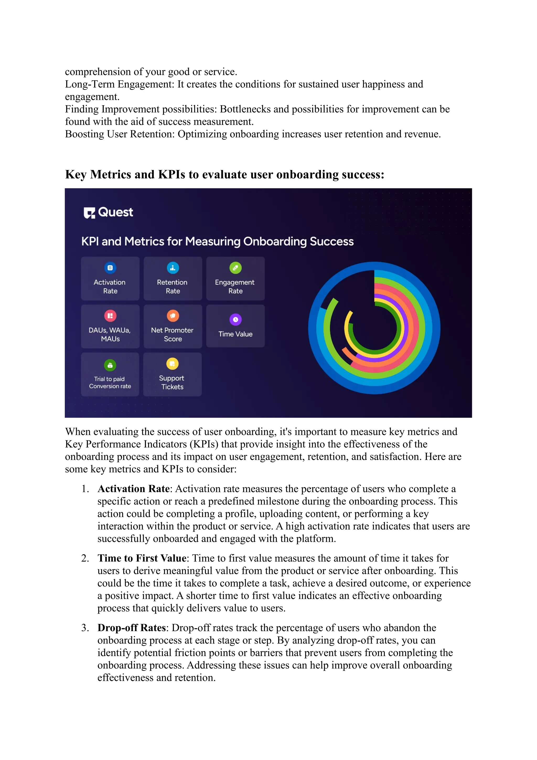 Metrics and KPIs to measure user onboarding performance | PDF