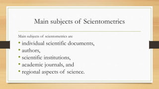Metric Fields in Information Science | PPTX