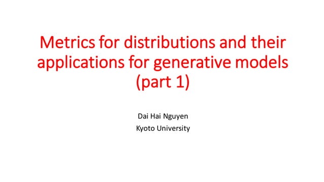 Metrics for generativemodels | PDF | Physics | Science