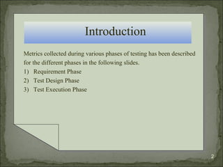 Metrics for manual testing | PPT