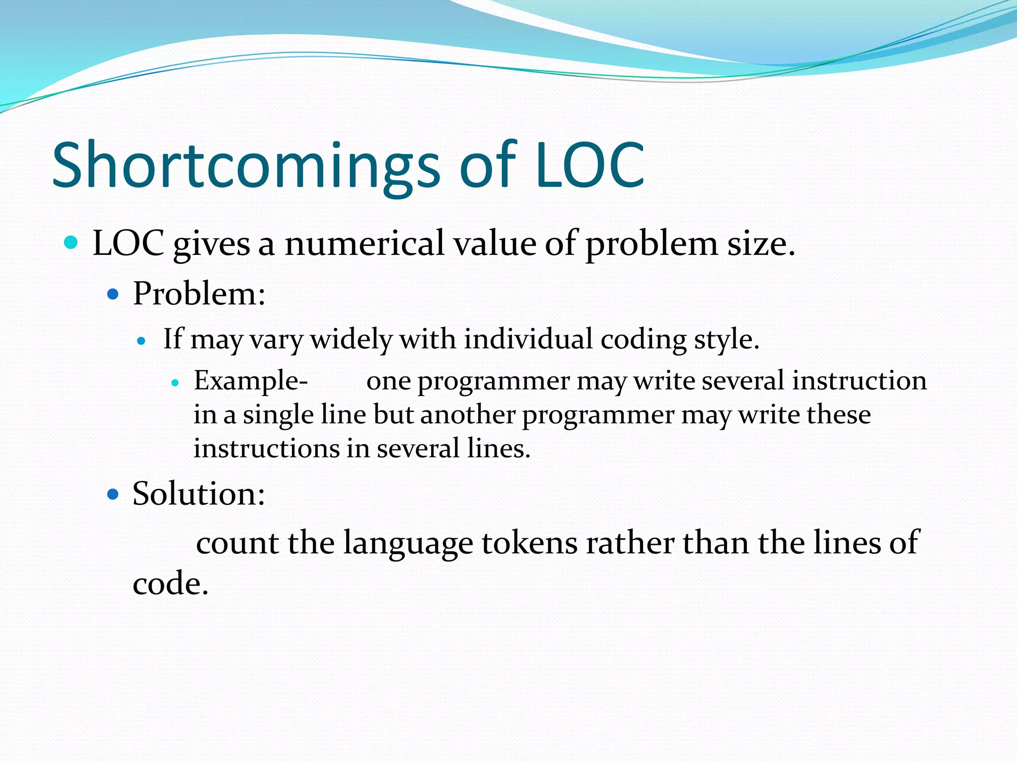 Metrics for project size estimation | PPTX