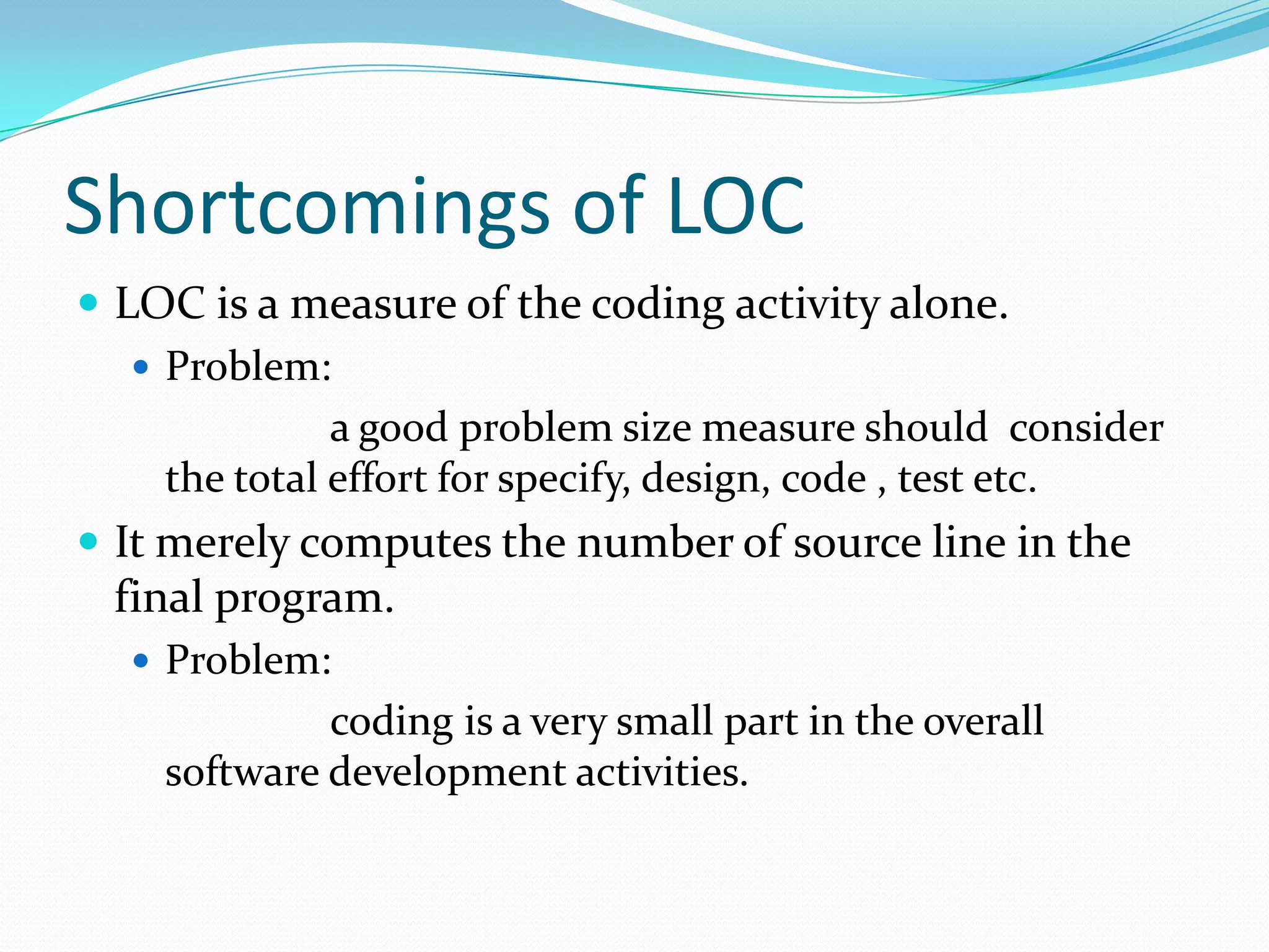 Metrics for project size estimation | PPTX