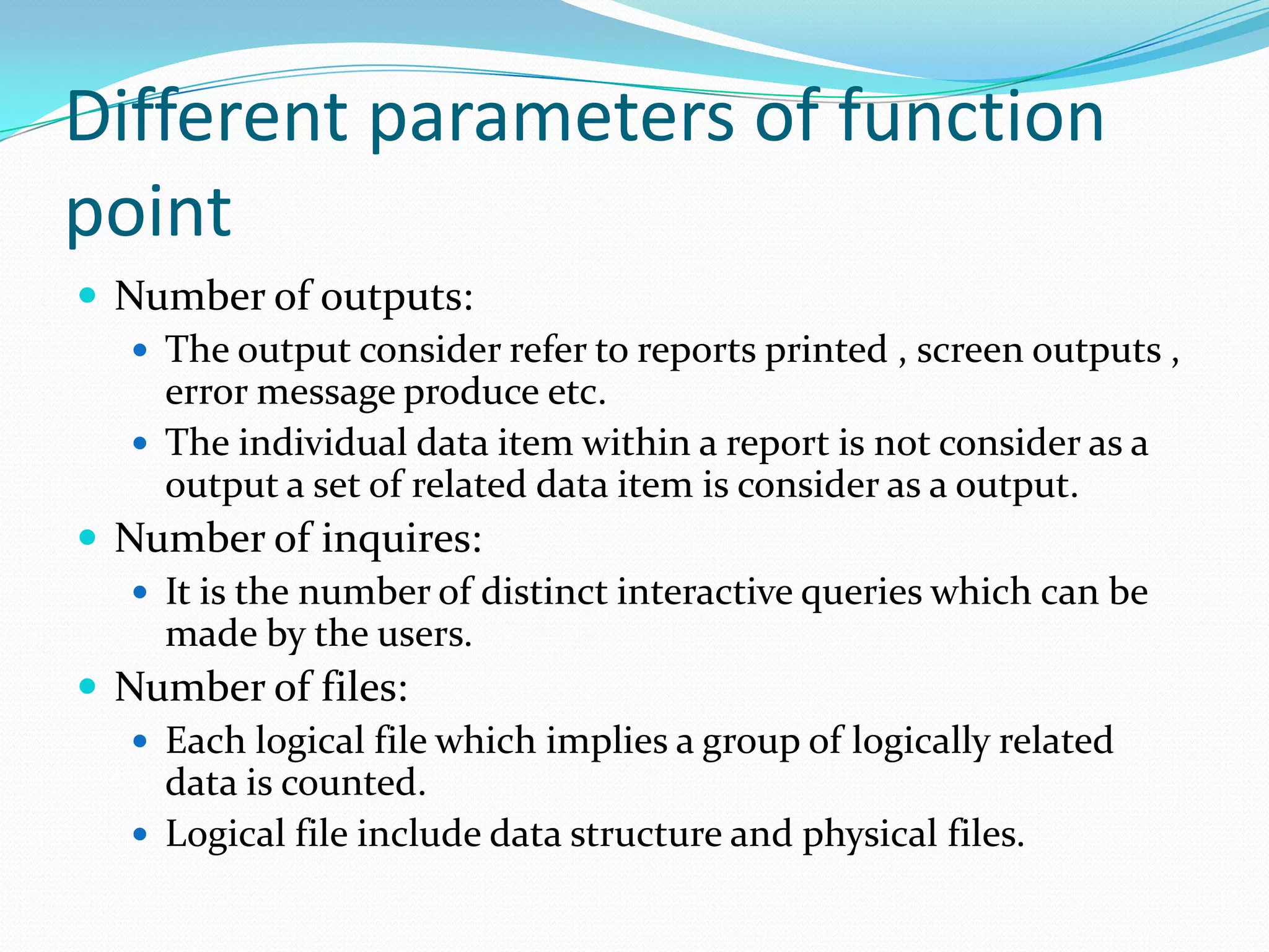 Metrics for project size estimation | PPTX