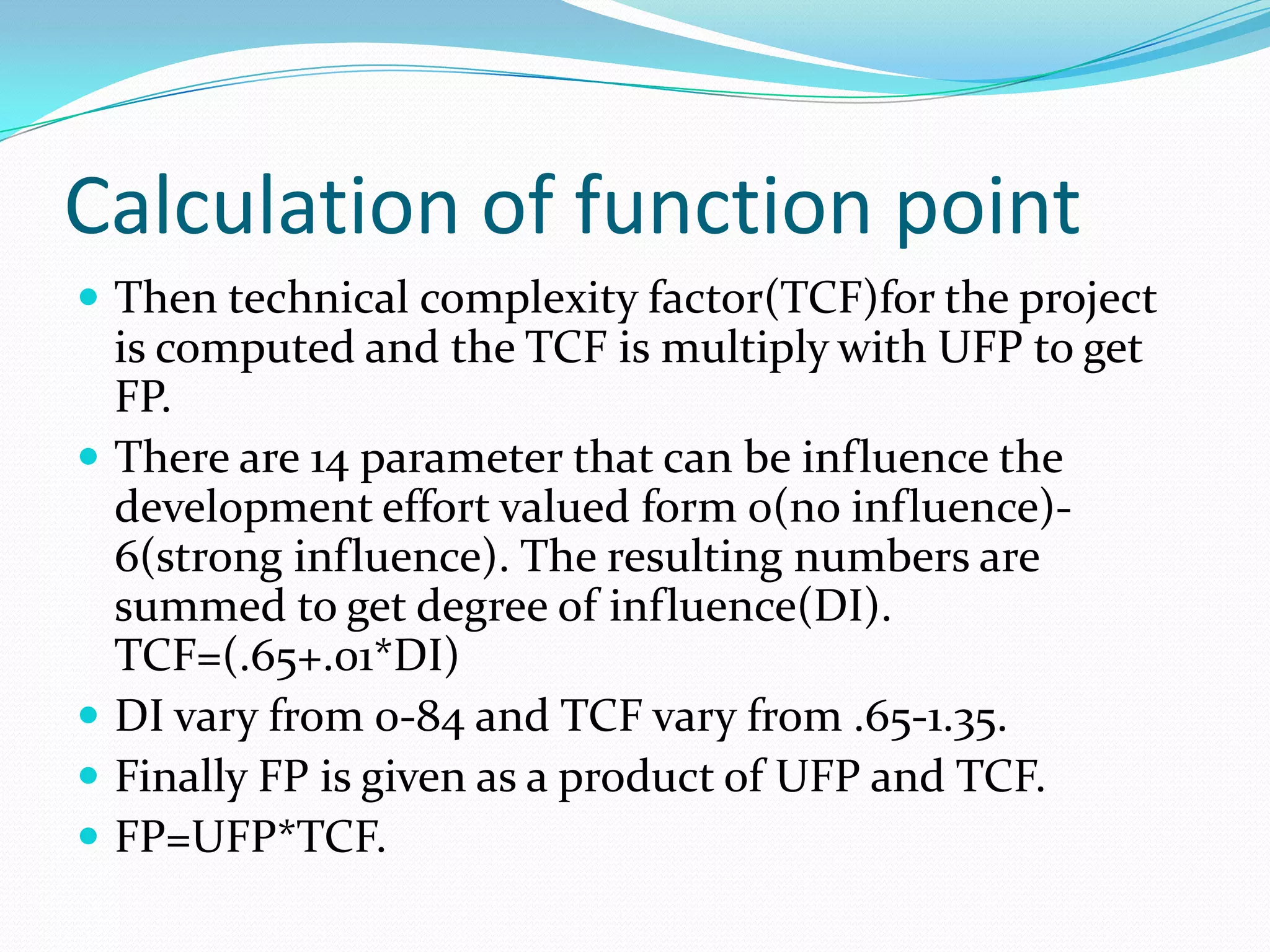Metrics for project size estimation | PPTX