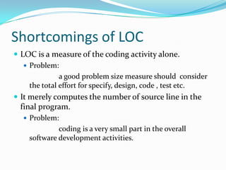 Metrics for project size estimation | PPTX
