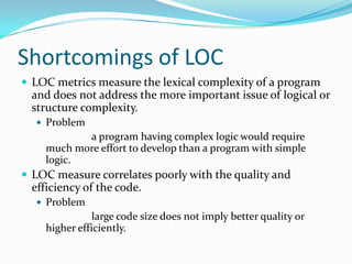 Metrics for project size estimation | PPTX