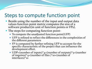 Metrics for project size estimation | PPTX