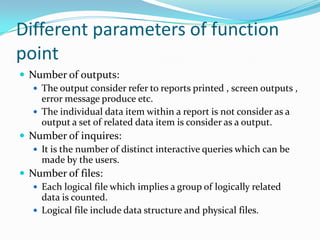 Metrics for project size estimation | PPTX