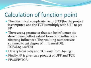 Metrics for project size estimation | PPTX