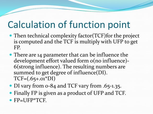 Metrics for project size estimation | PPTX