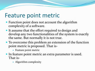 Metrics for project size estimation | PPTX