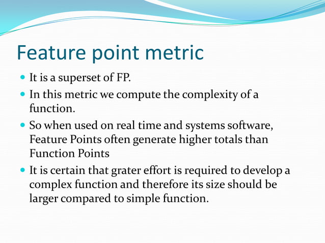 Metrics for project size estimation | PPTX