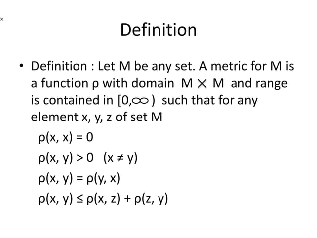 Metric space | PPTX