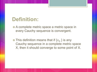 Metric space | PPTX