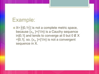 Metric space | PPTX